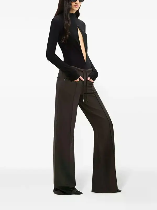 COURREGES Tracksuit Interlock Low-rise Baggy Pants - Black
