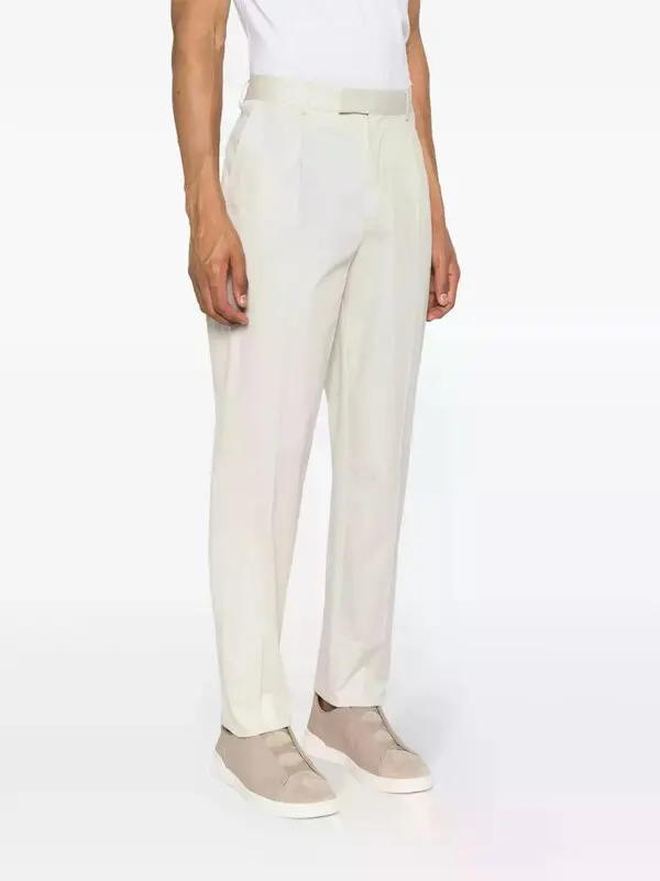 Zegna Mid-rise Pleated Chino Trousers