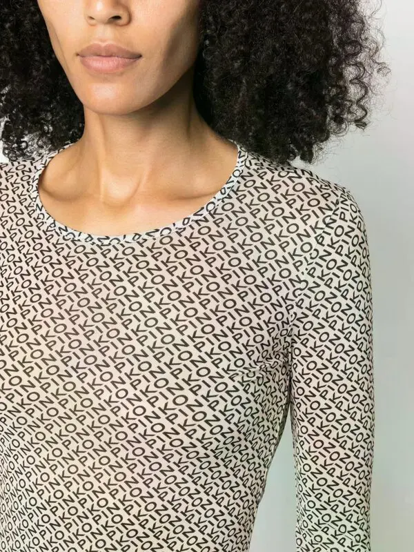 Pinko Logo-print Semi-sheer Sweatshirt