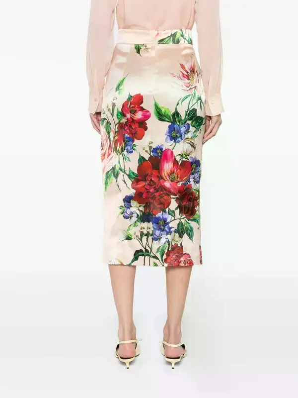 Dolce & Gabbana Floral Print Midi Skirt