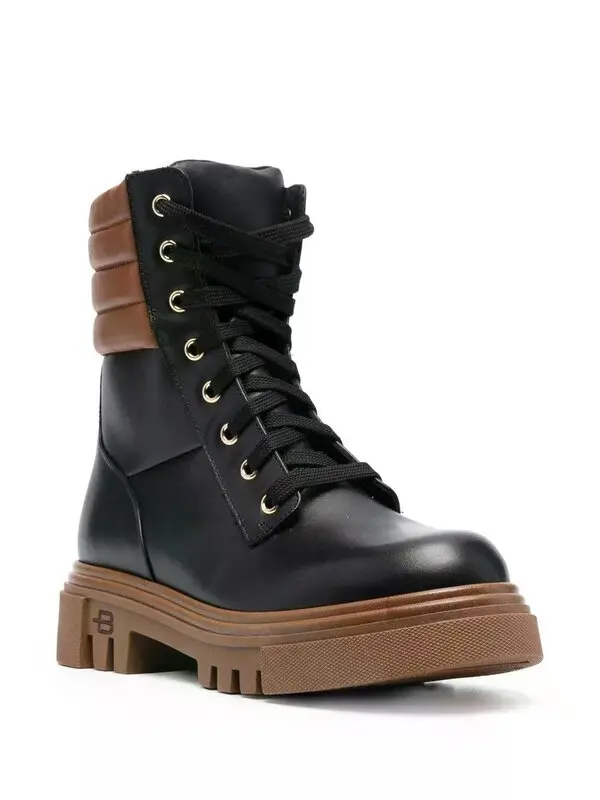 BALDININI Leather Combat Boots