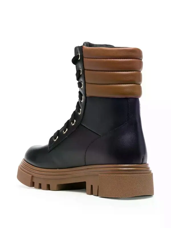 BALDININI Leather Combat Boots