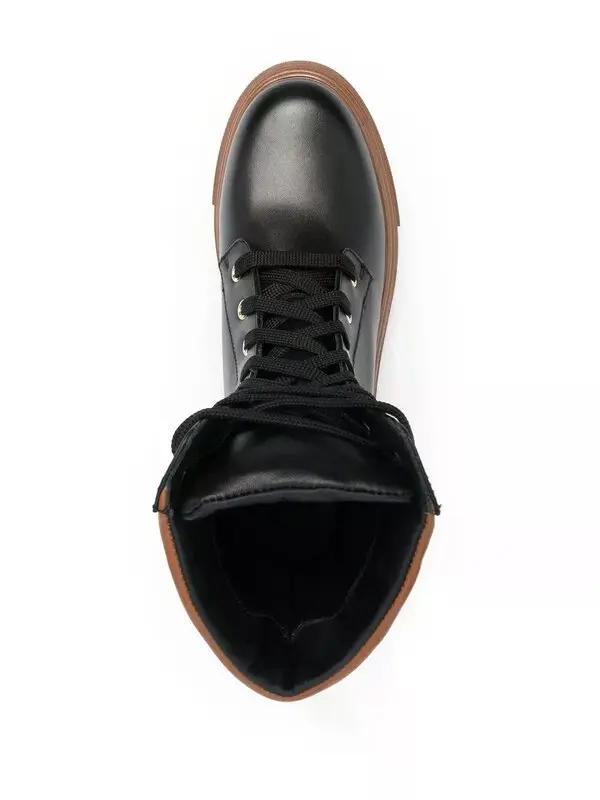 BALDININI Leather Combat Boots