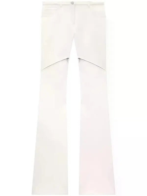 COURREGES Ellipse Zipped Twill Trousers - White