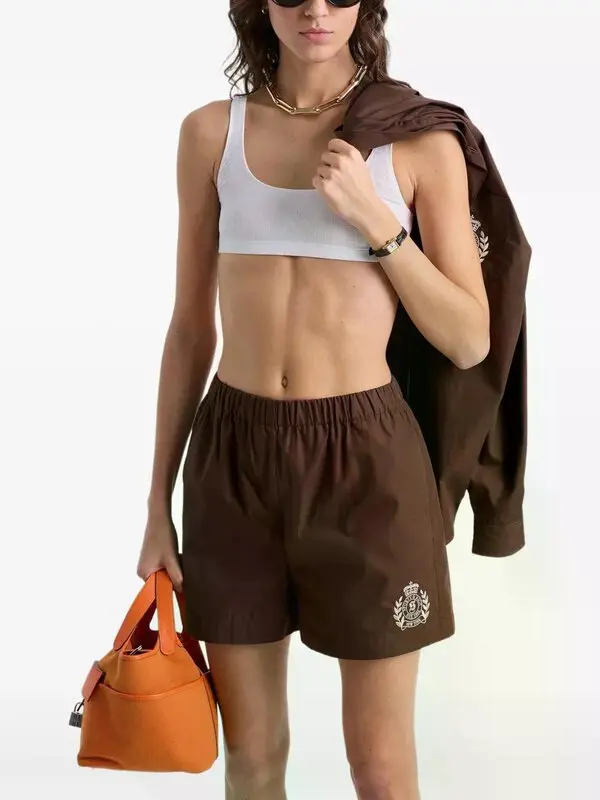 SPORTY & RICH H&w Crest Shorts