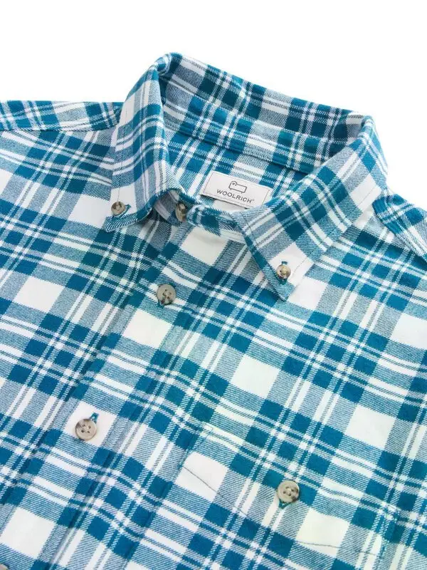 Woolrich Check Pattern Flannel Shirt - Blue