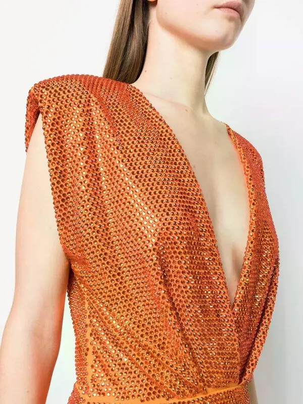 Philipp Plein Rhinestone Fitted Dress
