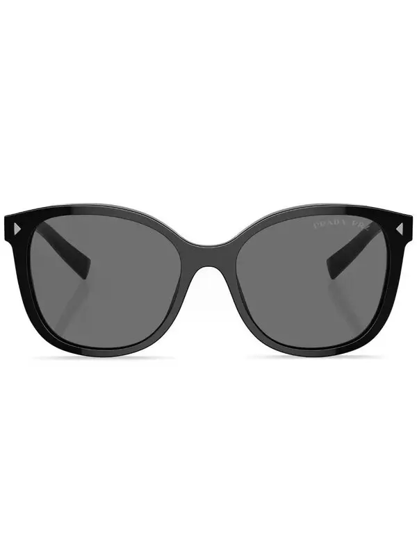 Prada Symbole Round-frame Sunglasses - Black