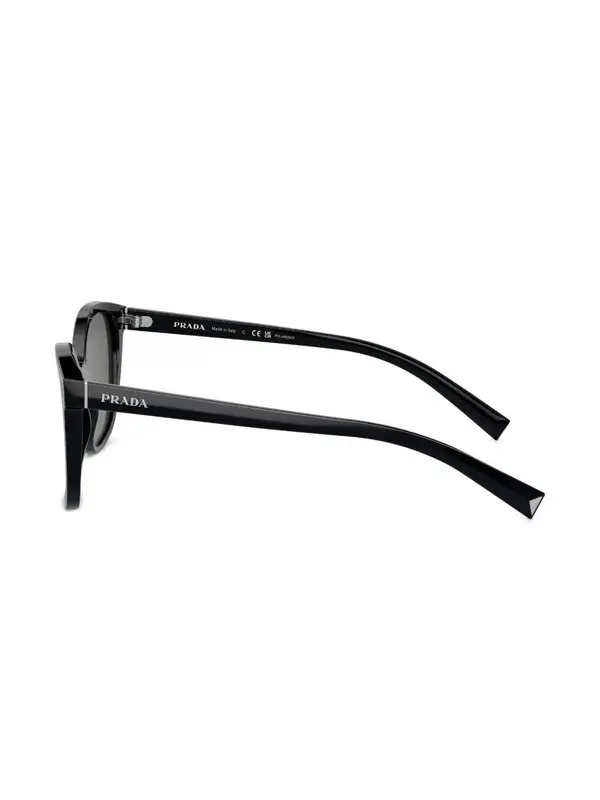 Prada Symbole Round-frame Sunglasses - Black