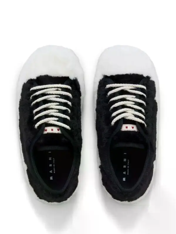 Marni Teddy Lace-up Sneakers - Black