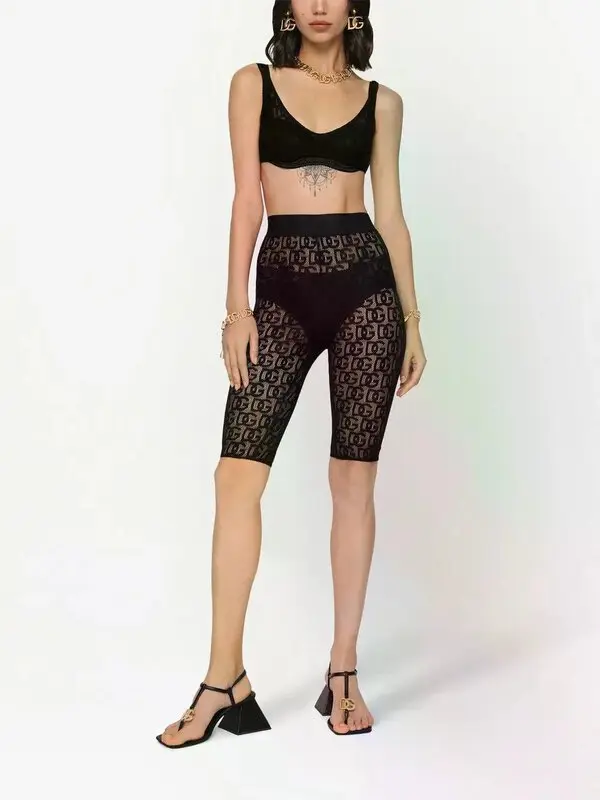 Dolce & Gabbana Dg-logo Jacquard Tulle Bralette