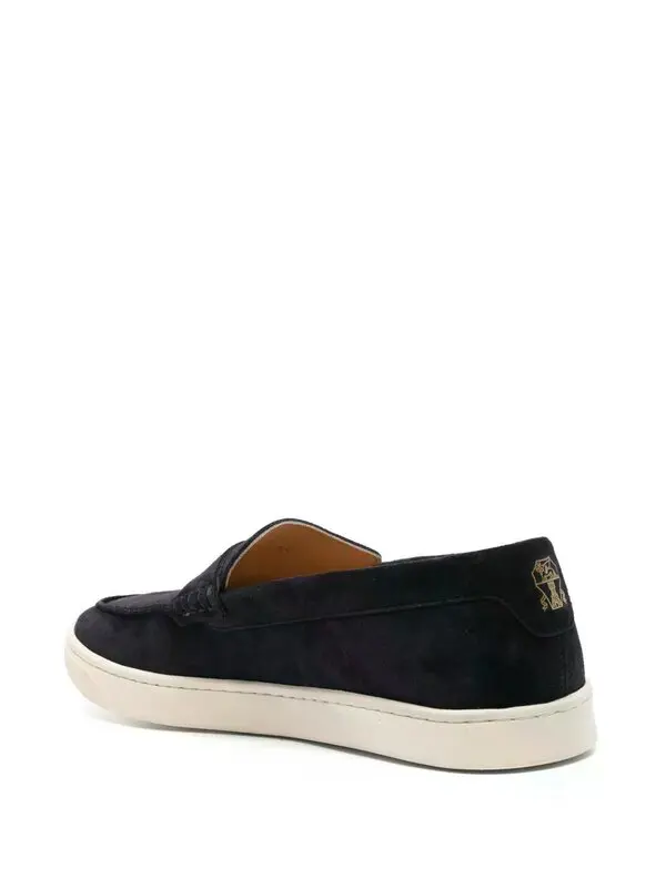 Brunello Cucinelli Washed Suede Slip-on Loafers
