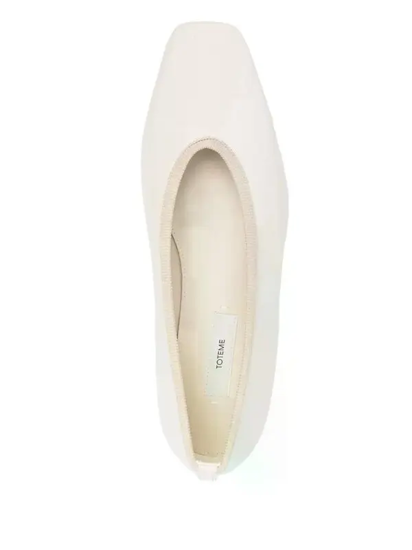 TOTEME Crocodile-embossed Ballet Flats - Neutrals