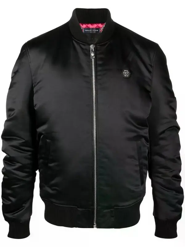 Philipp Plein Teddy Bear Print Bomber Jacket