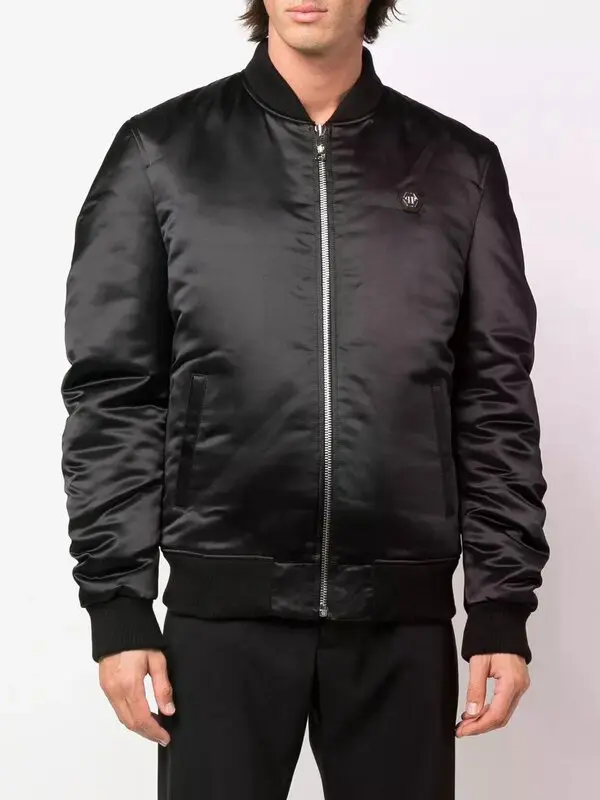Philipp Plein Teddy Bear Print Bomber Jacket