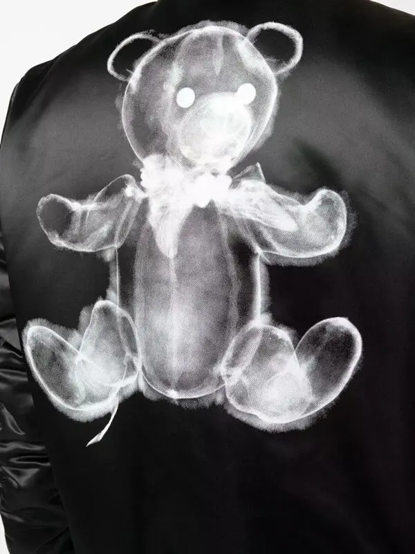 Philipp Plein Teddy Bear Print Bomber Jacket