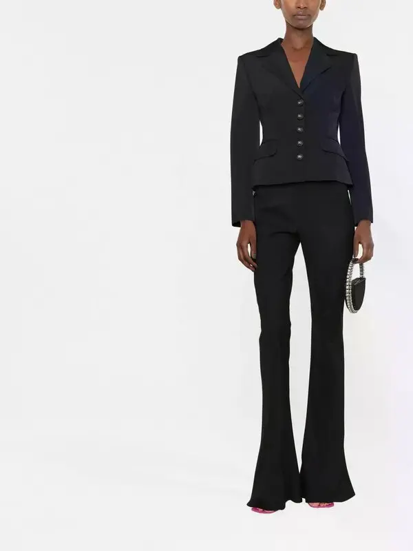 Dolce & Gabbana Logo-plaque Button-fastening Blazer - Black