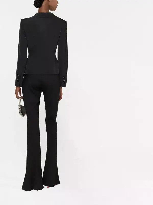 Dolce & Gabbana Logo-plaque Button-fastening Blazer - Black