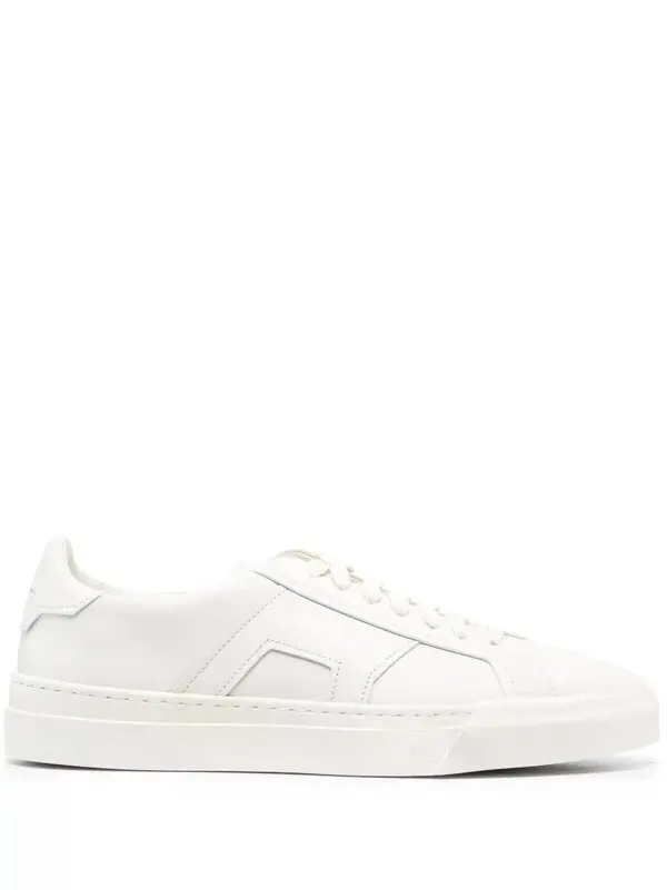 Santoni Logo-print Panelled Sneakers - Neutrals