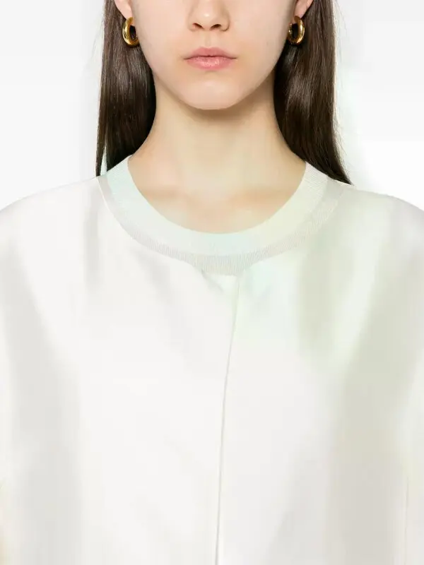 TOTEME Collarless Silk Coat - Neutrals