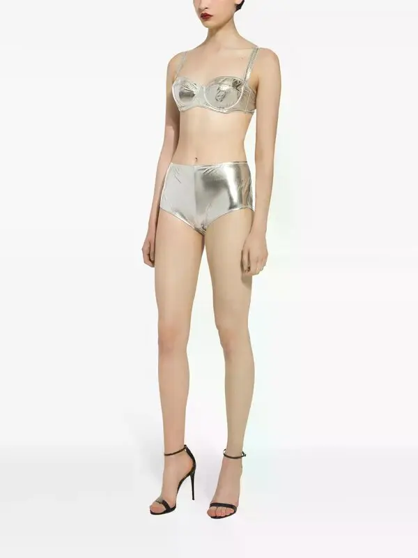Dolce & Gabbana Low-rise Foiled Briefs - Silver