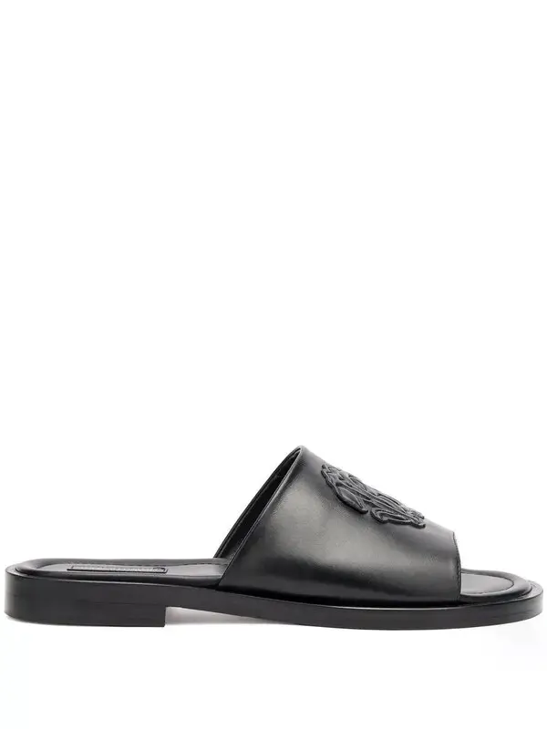 Roberto Cavalli Leather Slides
