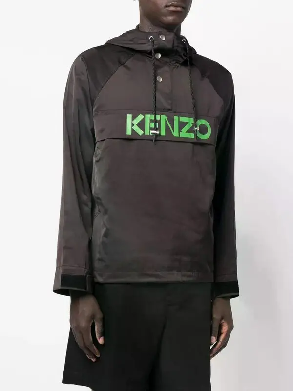 Kenzo Logo-print Hooded Satin Jacket