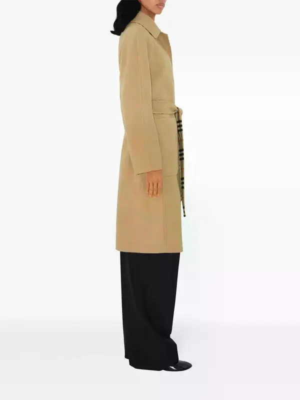 Burberry Reversible Wool Coat With Vintage Check Pattern