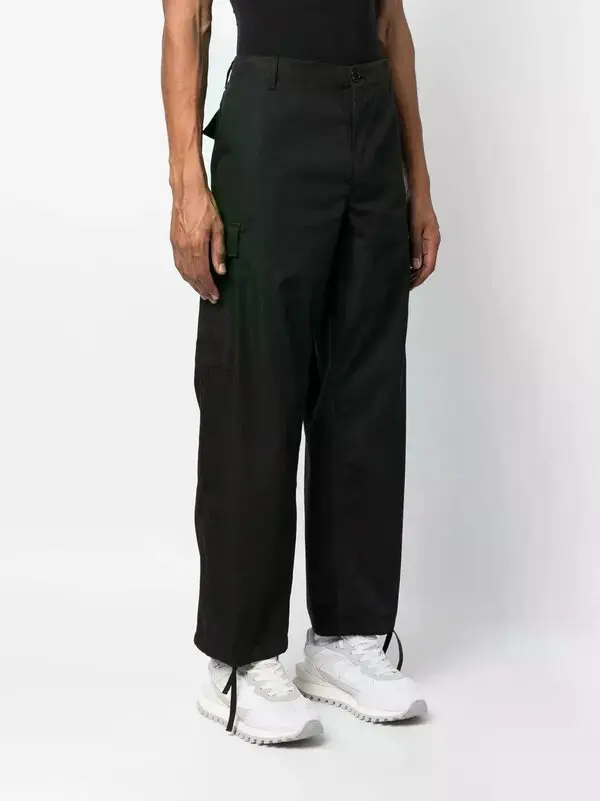 Kenzo Cotton Cargo Trousers - Black