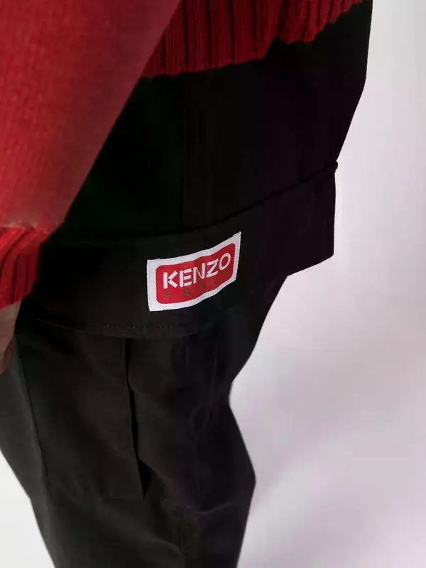 Kenzo Cotton Cargo Trousers - Black