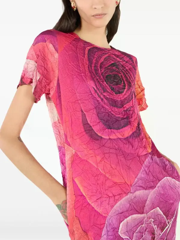 Roberto Cavalli Rose-print Mini Dress