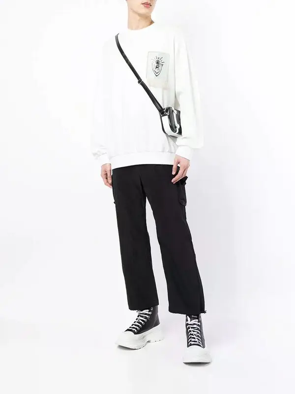 PORTS V Patch-detail Crew Neck Sweatshirt