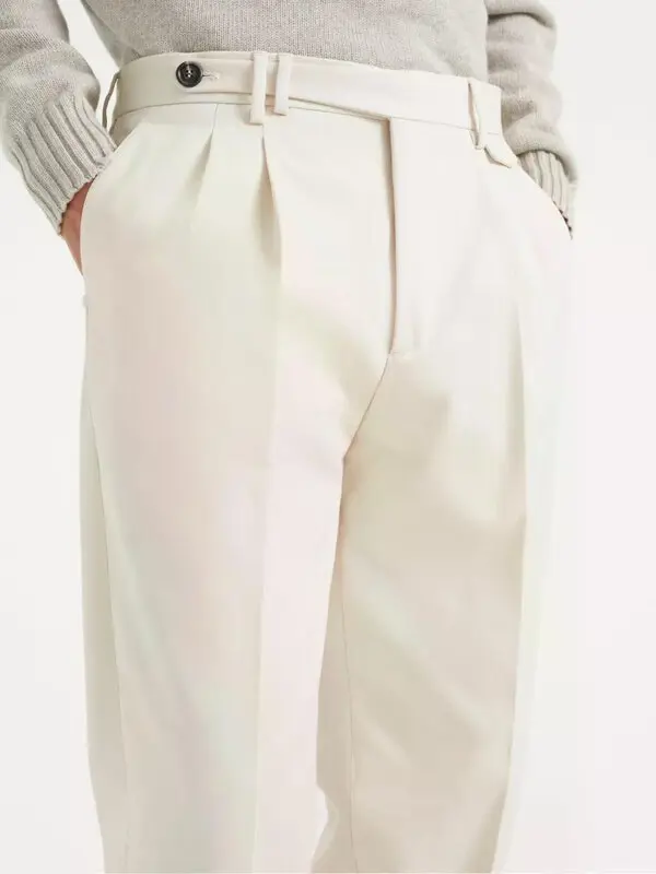 Brunello Cucinelli Pressed-crease Tapered Trousers