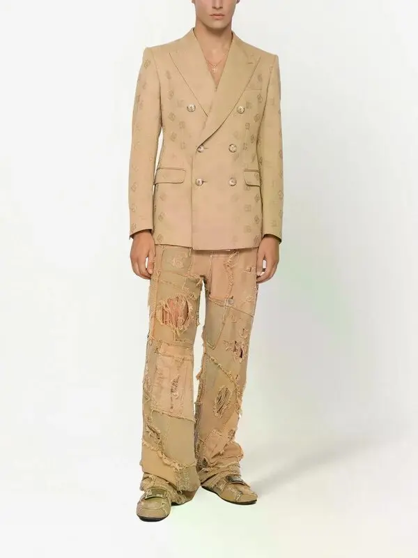 Dolce & Gabbana Jacquard Logo Motif Blazer