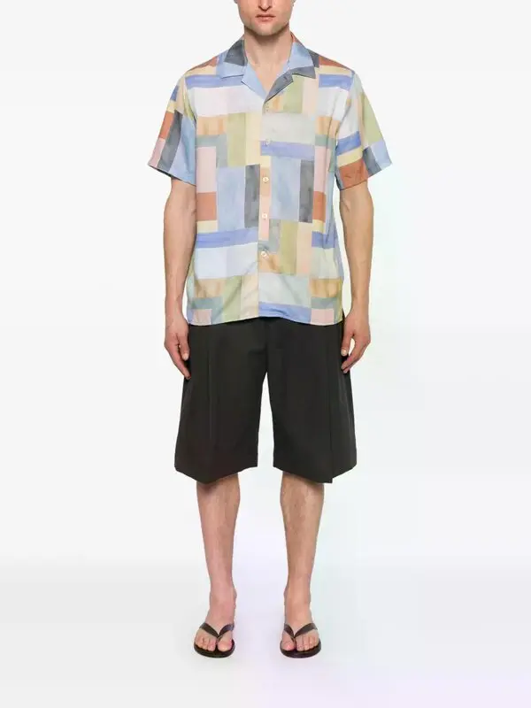 Paul Smith Colourblock-print Short-sleeve Shirt