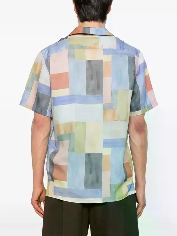 Paul Smith Colourblock-print Short-sleeve Shirt