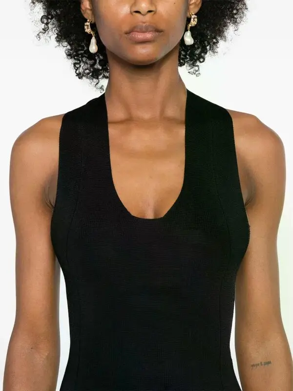 Khaite Toto Knitted Bodysuit - Black
