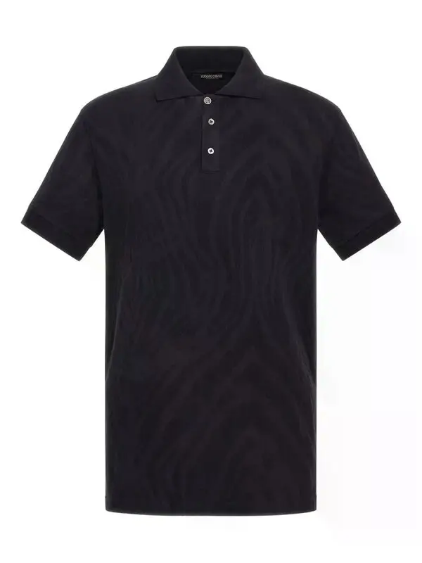 Roberto Cavalli Freedom-print Polo Shirt - Black