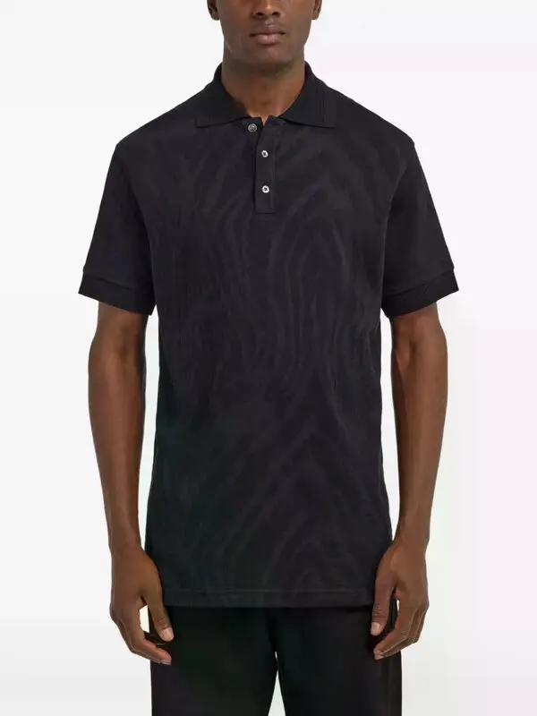Roberto Cavalli Freedom-print Polo Shirt - Black