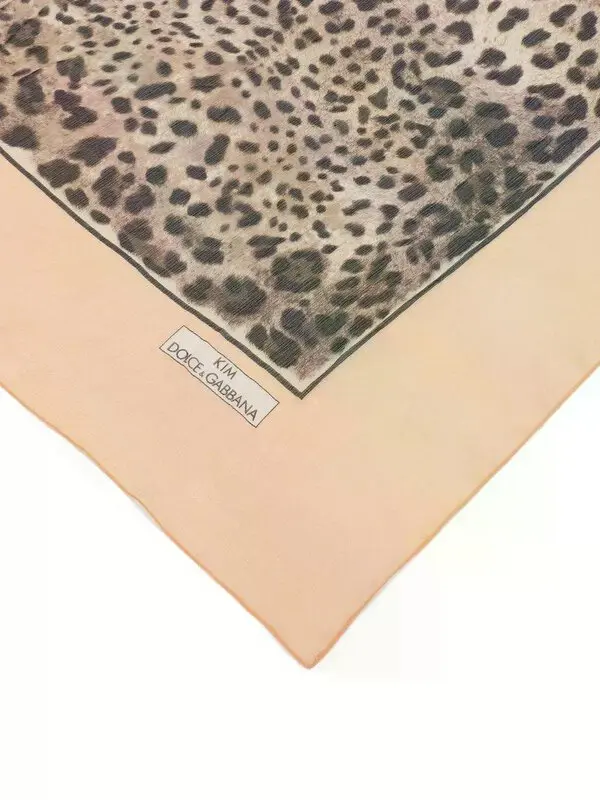 Dolce & Gabbana Kim Leopard-print Silk Scarf
