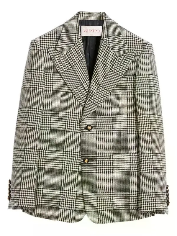 Valentino Garavani Houndstooth Single-breasted Blazer - Neutrals