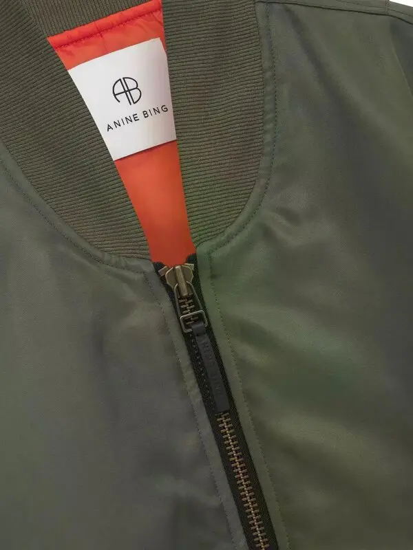 ANINE BING Leon Satin Bomber Jacket