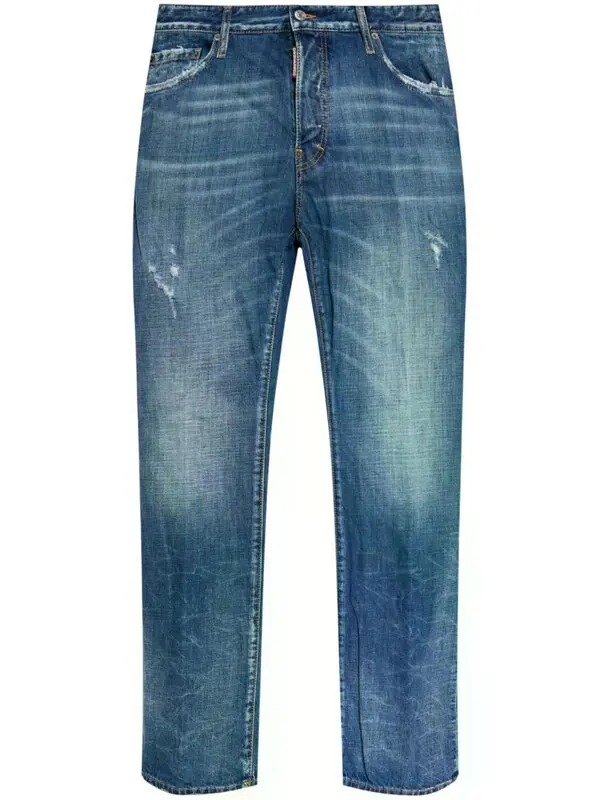 Dsquared2 Faded-effect Straight Leg Jeans
