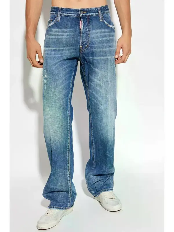 Dsquared2 Faded-effect Straight Leg Jeans