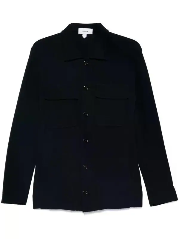 LARDINI Midnight Cotton Shirt Jacket
