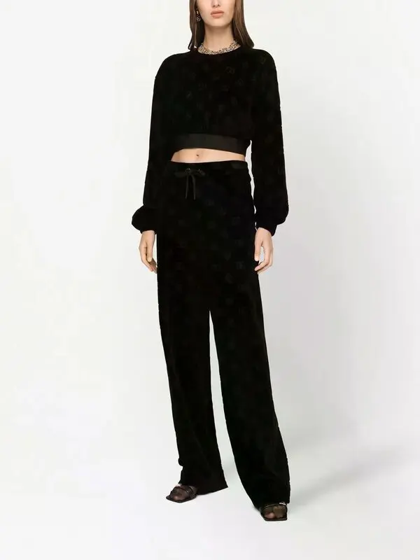 Dolce & Gabbana Dg-logo Flocked Track Pants