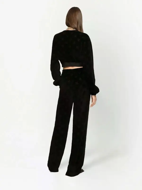 Dolce & Gabbana Dg-logo Flocked Track Pants