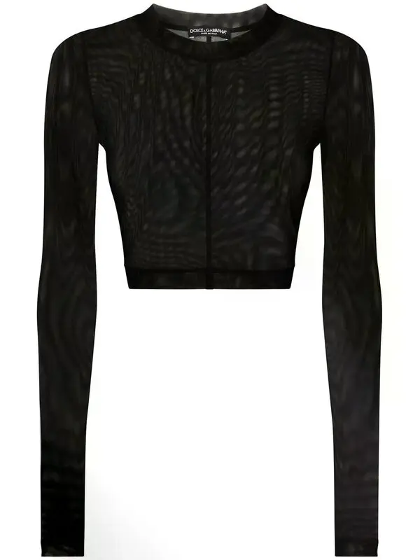 Dolce & Gabbana Tulle Crop Top