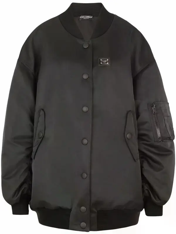 Dolce & Gabbana Logo-tag Duchesse Bomber Jacket