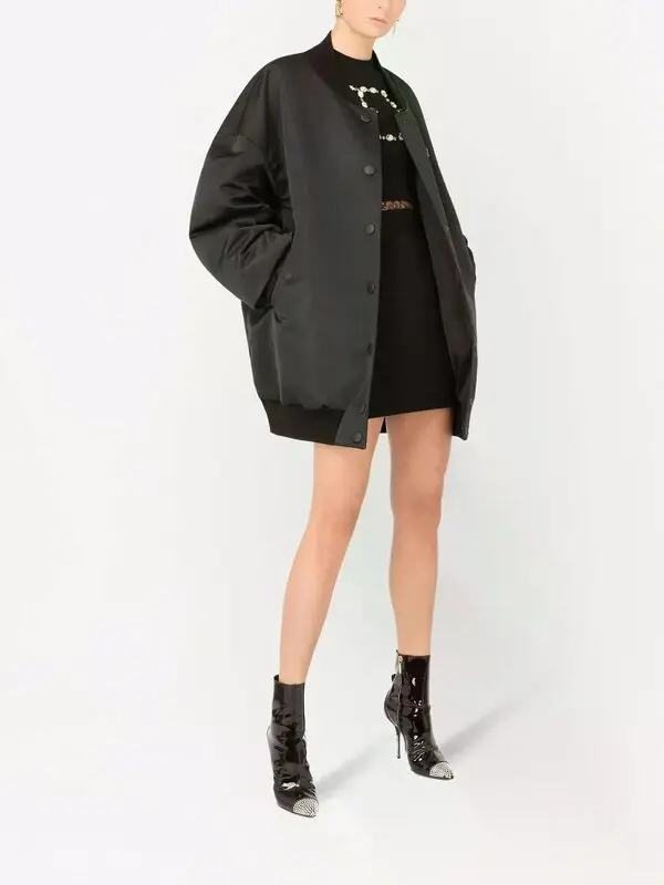 Dolce & Gabbana Logo-tag Duchesse Bomber Jacket